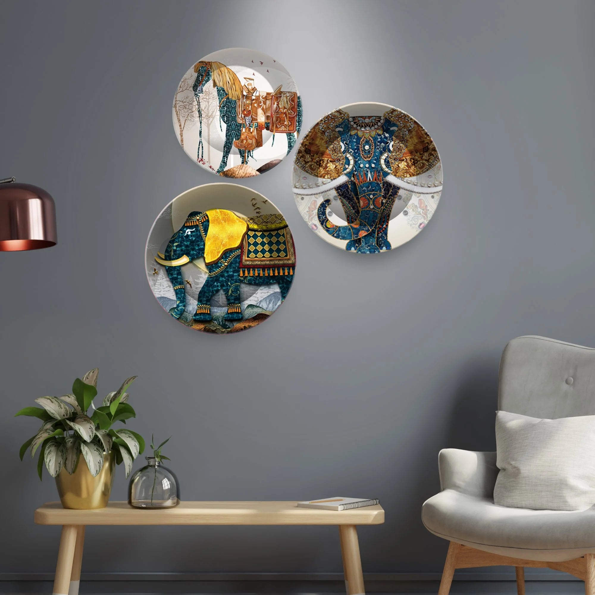 Set of 3 Wall Plates – Homcraft