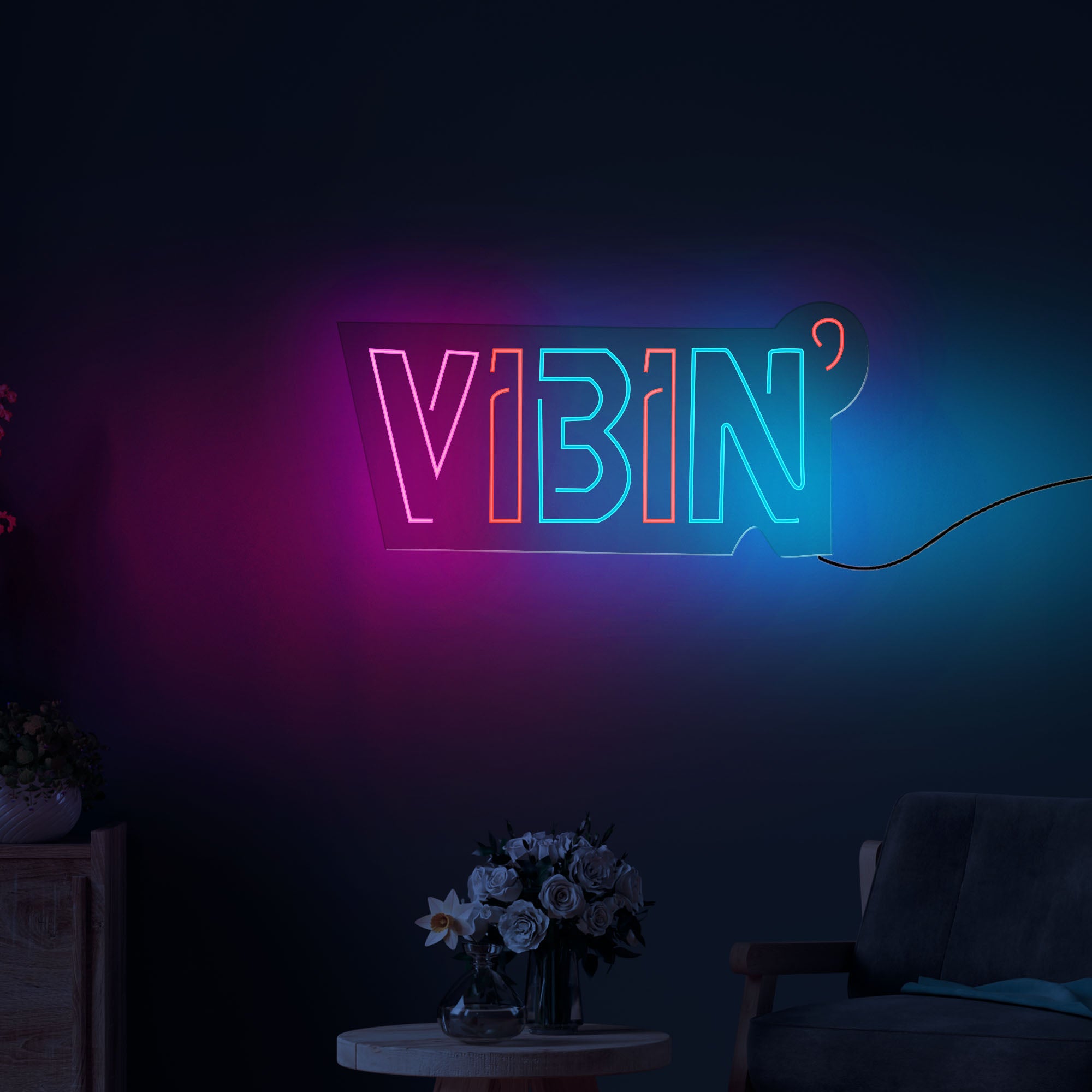 Vibin Text Neon Sign LED Light – Homcraft
